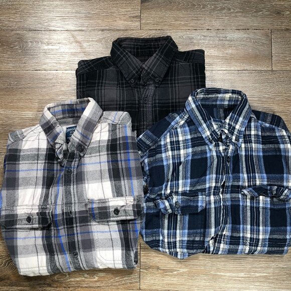 Faded Glory | Shirts | Faded Glory Lot Of 3 Mens Small Long Sleeve ...